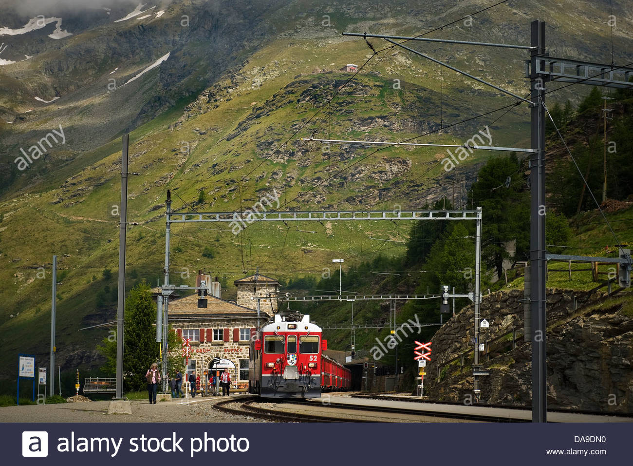 Bernina Express Train Grisons Switzerland Stock Photos & Bernina ...
