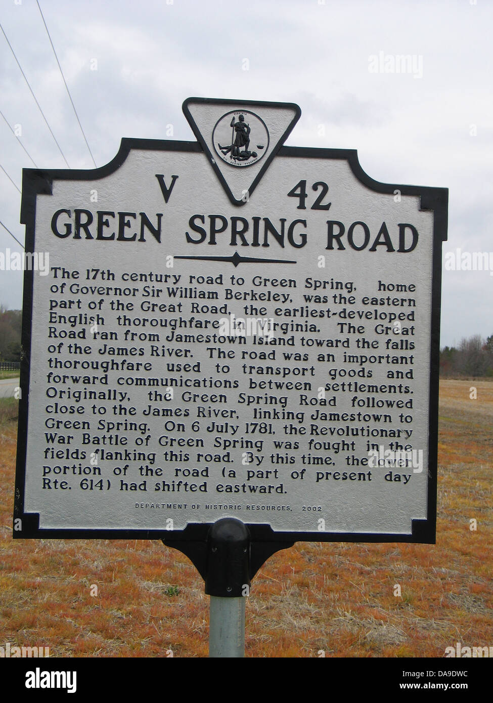 GREEN SPRING ROAD The 17th century road to Green Spring, home of ...