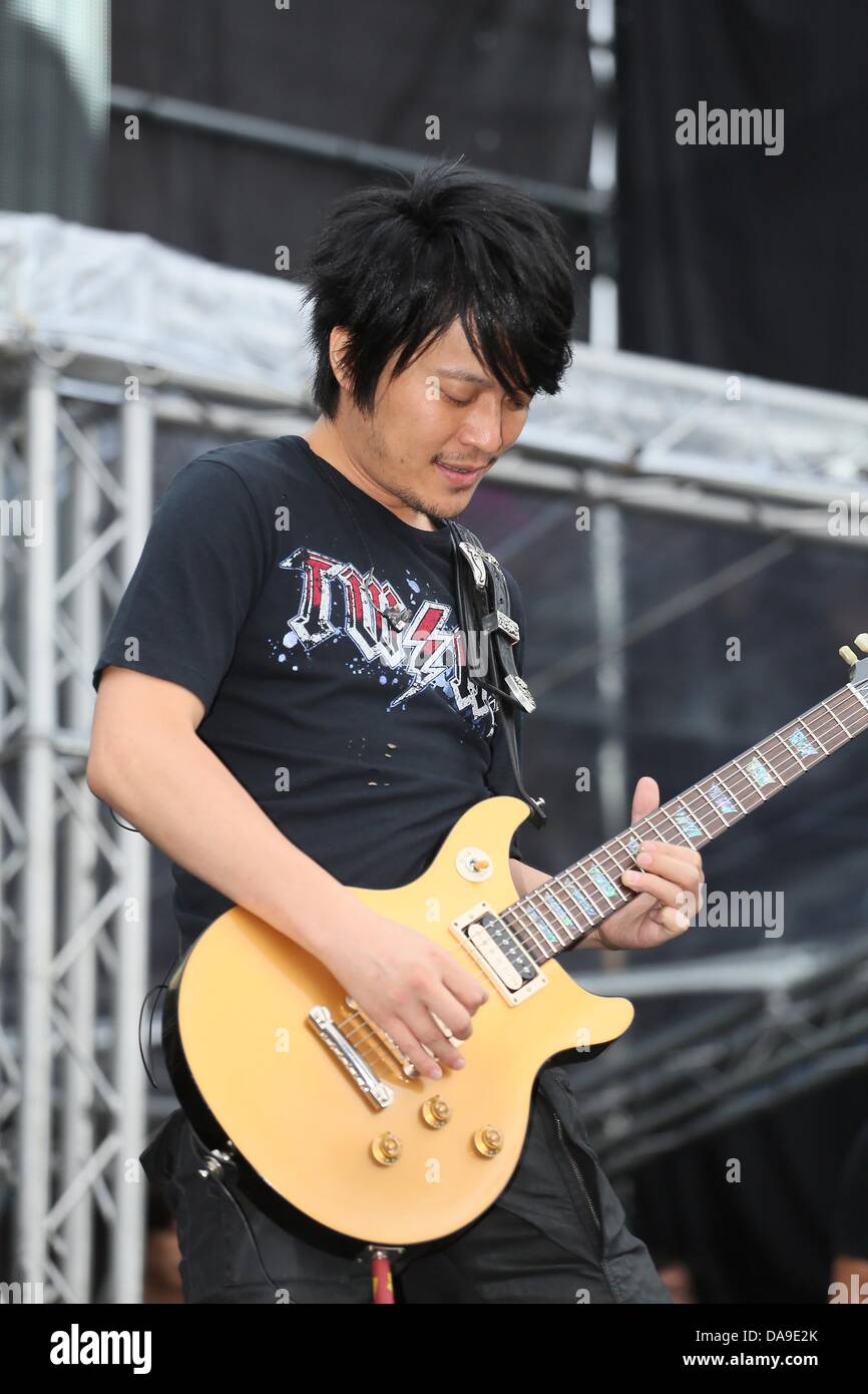 Mayday took a concert in storm in Huabo,Taiwan,Chian on Sunday July 07 ...