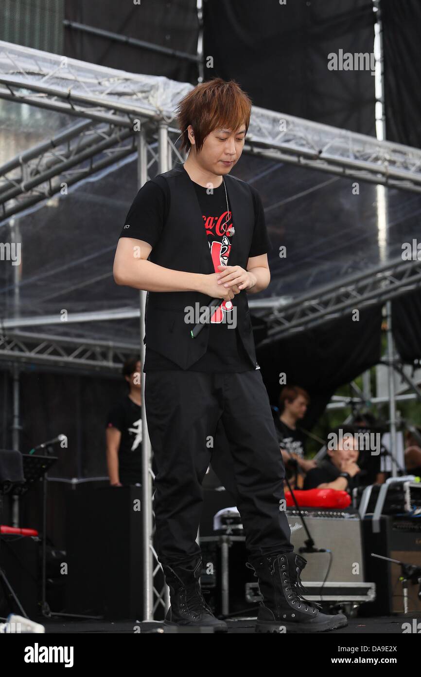 Mayday took a concert in storm in Huabo,Taiwan,Chian on Sunday July 07 ...