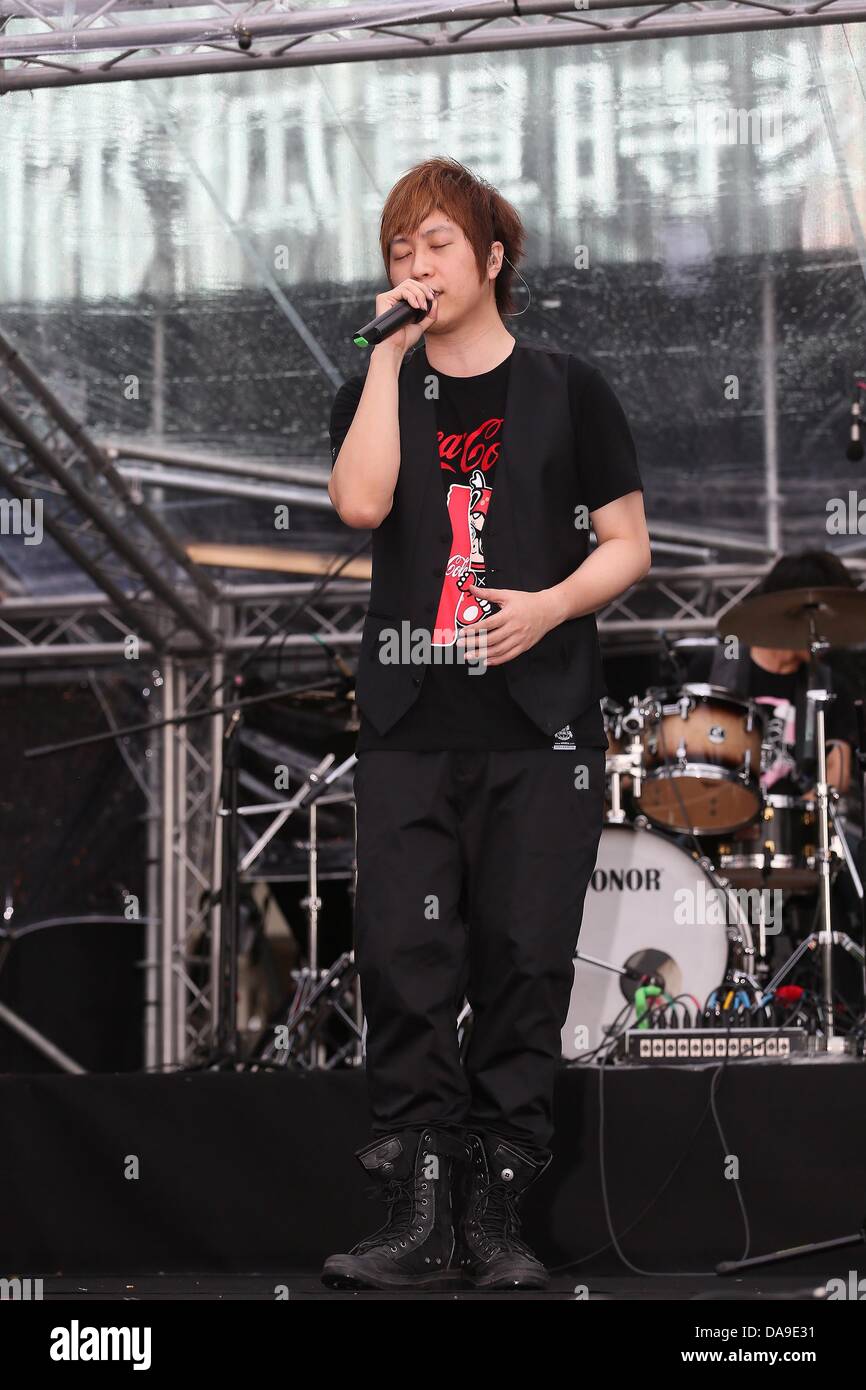 Mayday took a concert in storm in Huabo,Taiwan,Chian on Sunday July 07 ...