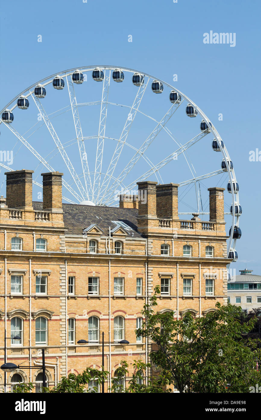 The Royal York Hotel and Yorkshire Wheel. York, Yorkshire, England, UK ...