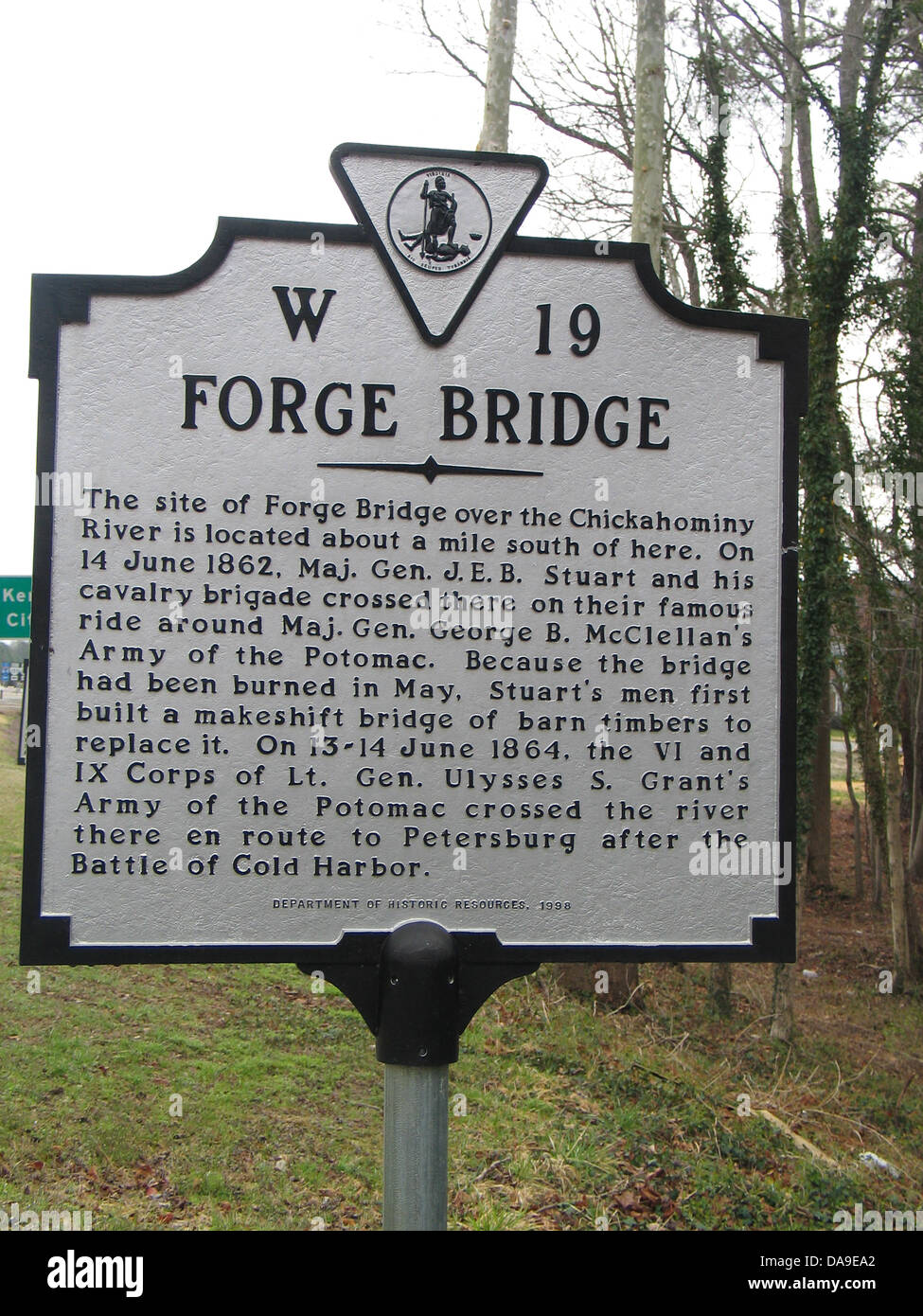 FORGE BRIDGE The site of Forge Bridge over the Chickahominy River is ...
