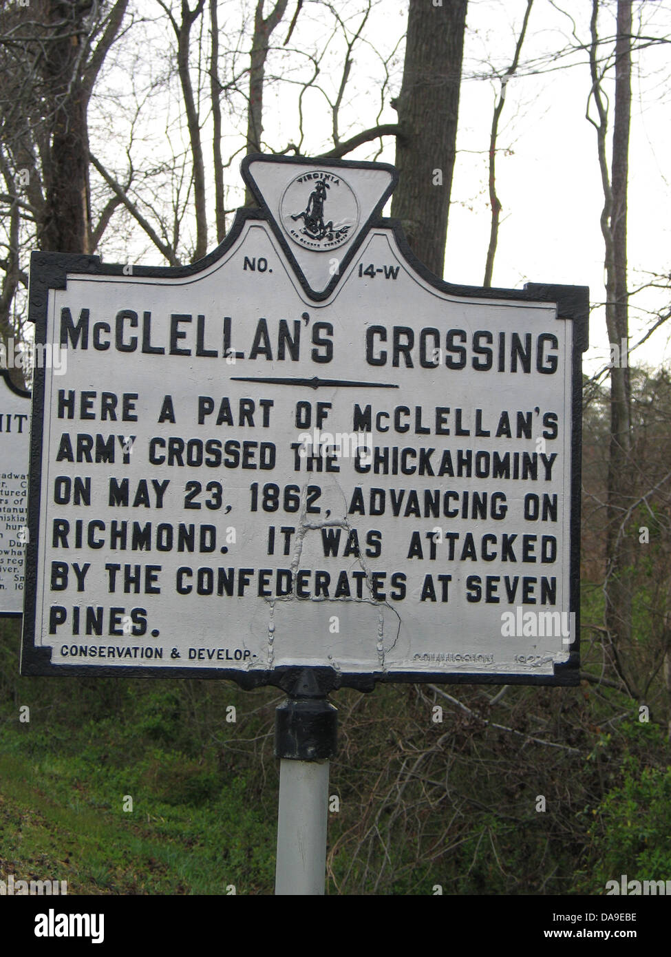 MCCLELLAN'S CROSSING Here part of McClellan's army crossed the ...