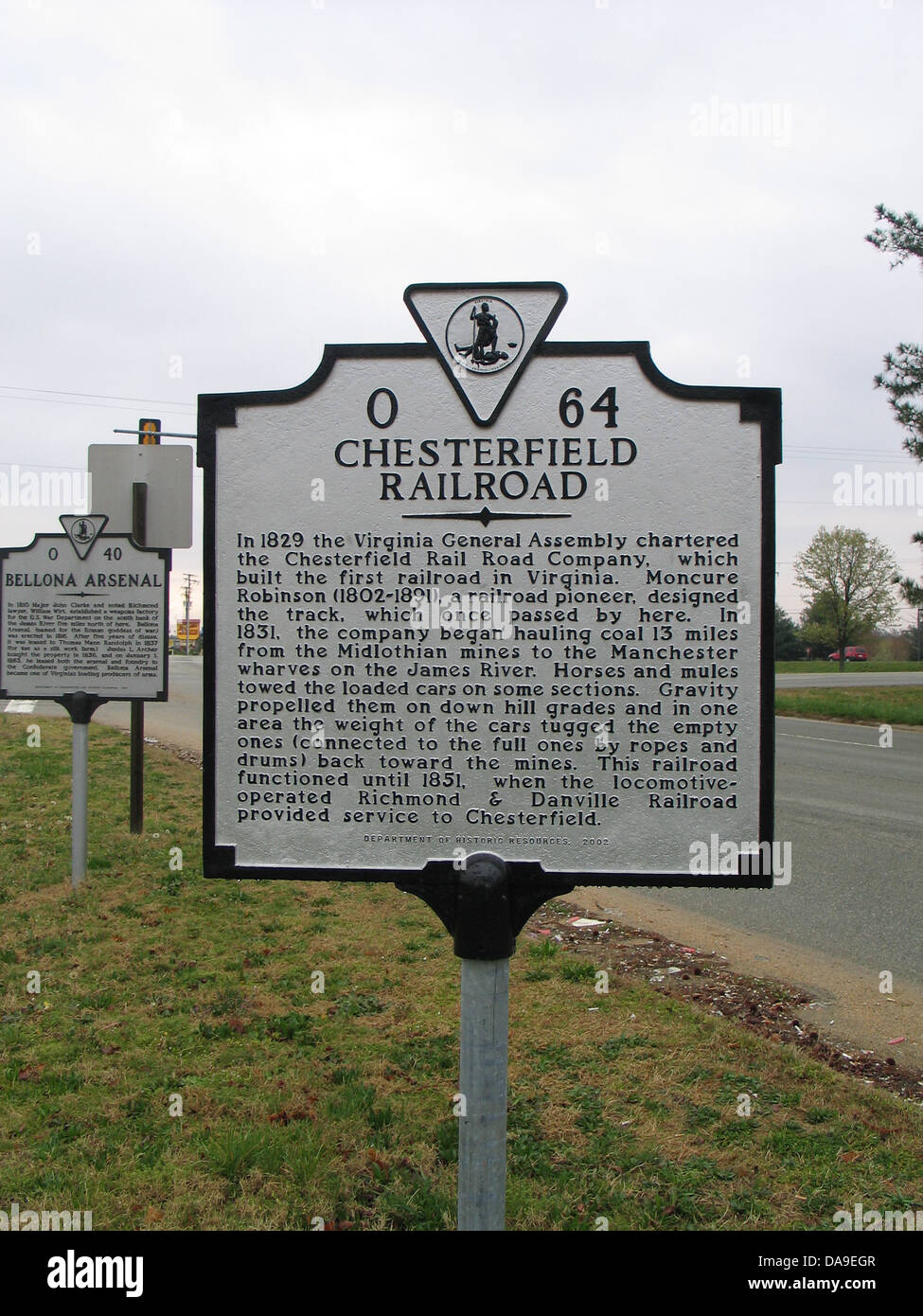 CHESTERFIELD RAILROAD In 1829 the Virginia General Assembly chartered ...