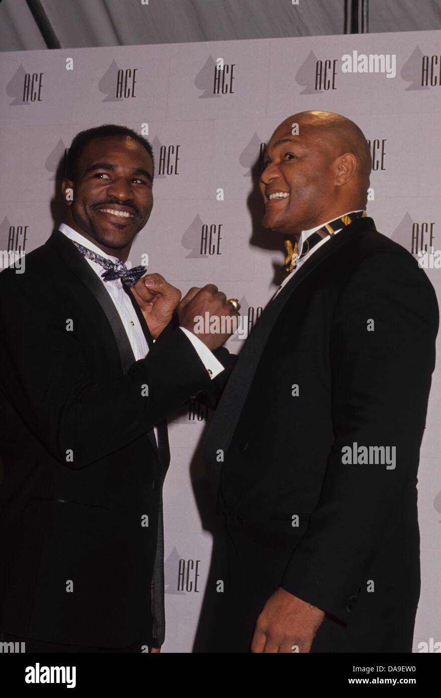 EVANDER HOLYFIELD with George Foreman.l2505.(Credit Image: © Michael ...
