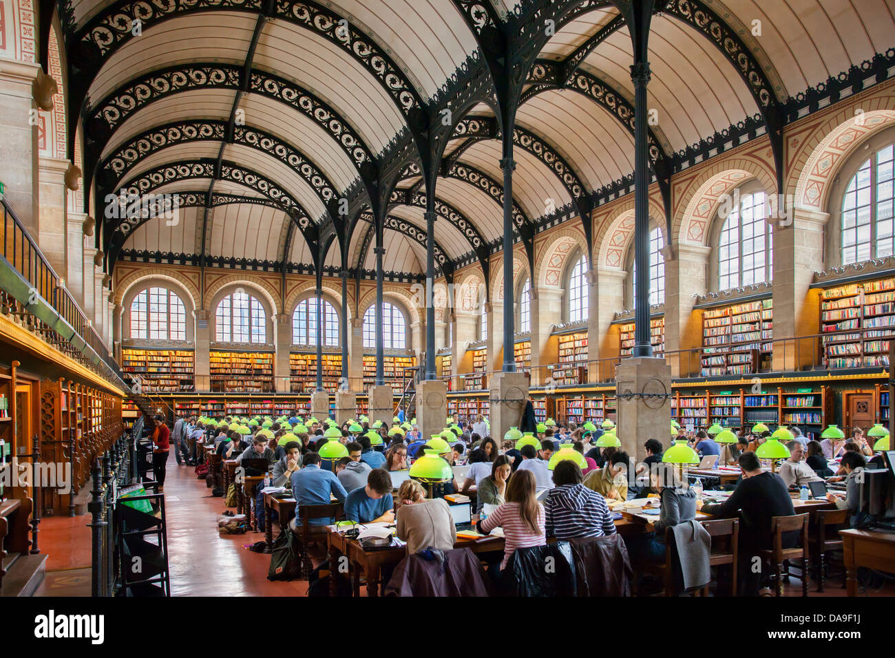 Full seats at the Bibliotheque Sainte Genevieve - public library in the ...