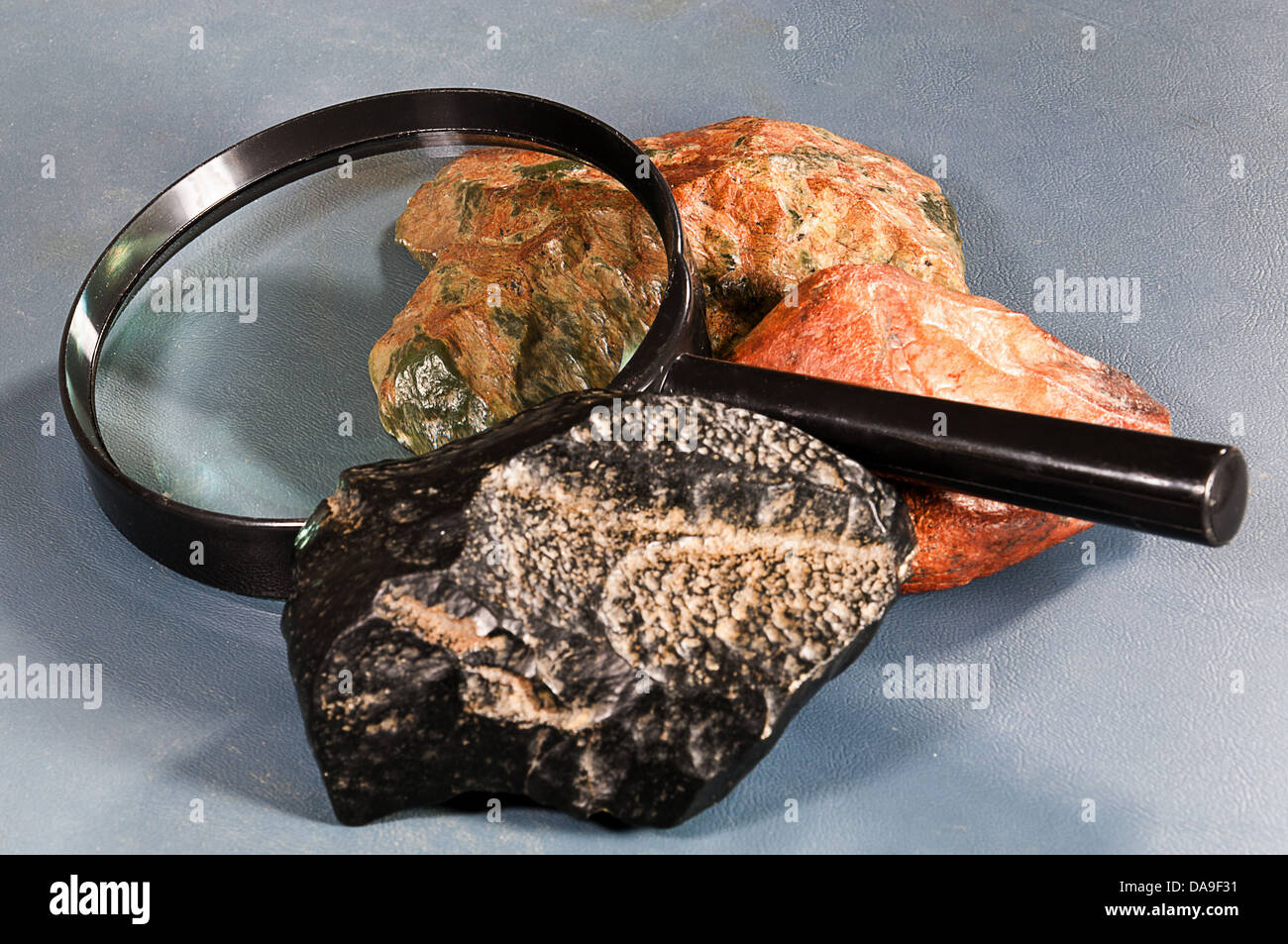 Samples of black and green nephrite jade as they are found in nature ...