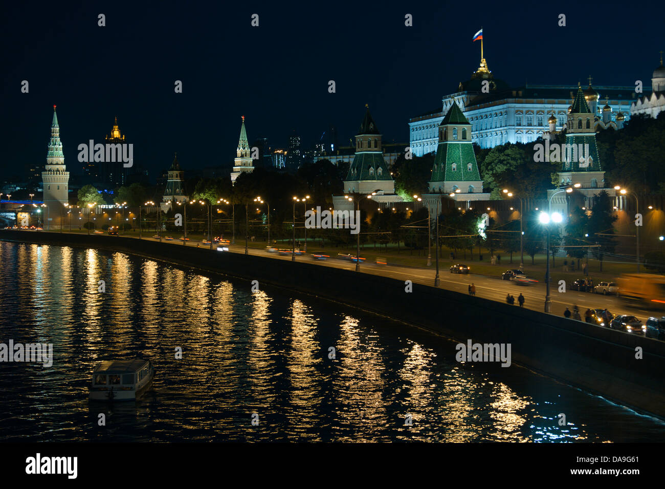 Moscow Kremlin at night Stock Photo - Alamy