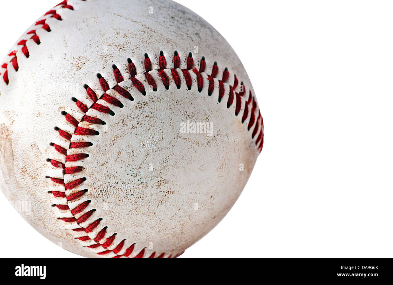 Close-up photo of a much used baseball, isolated on white Stock Photo ...