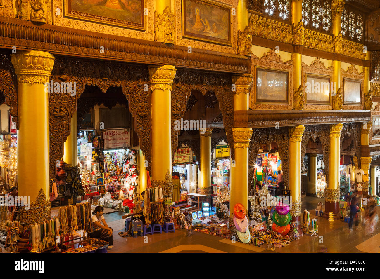 Asia, Myanmar, Burma, Yangon, Rangoon, Shwedagon, Shwe dagon, Shwedagon ...