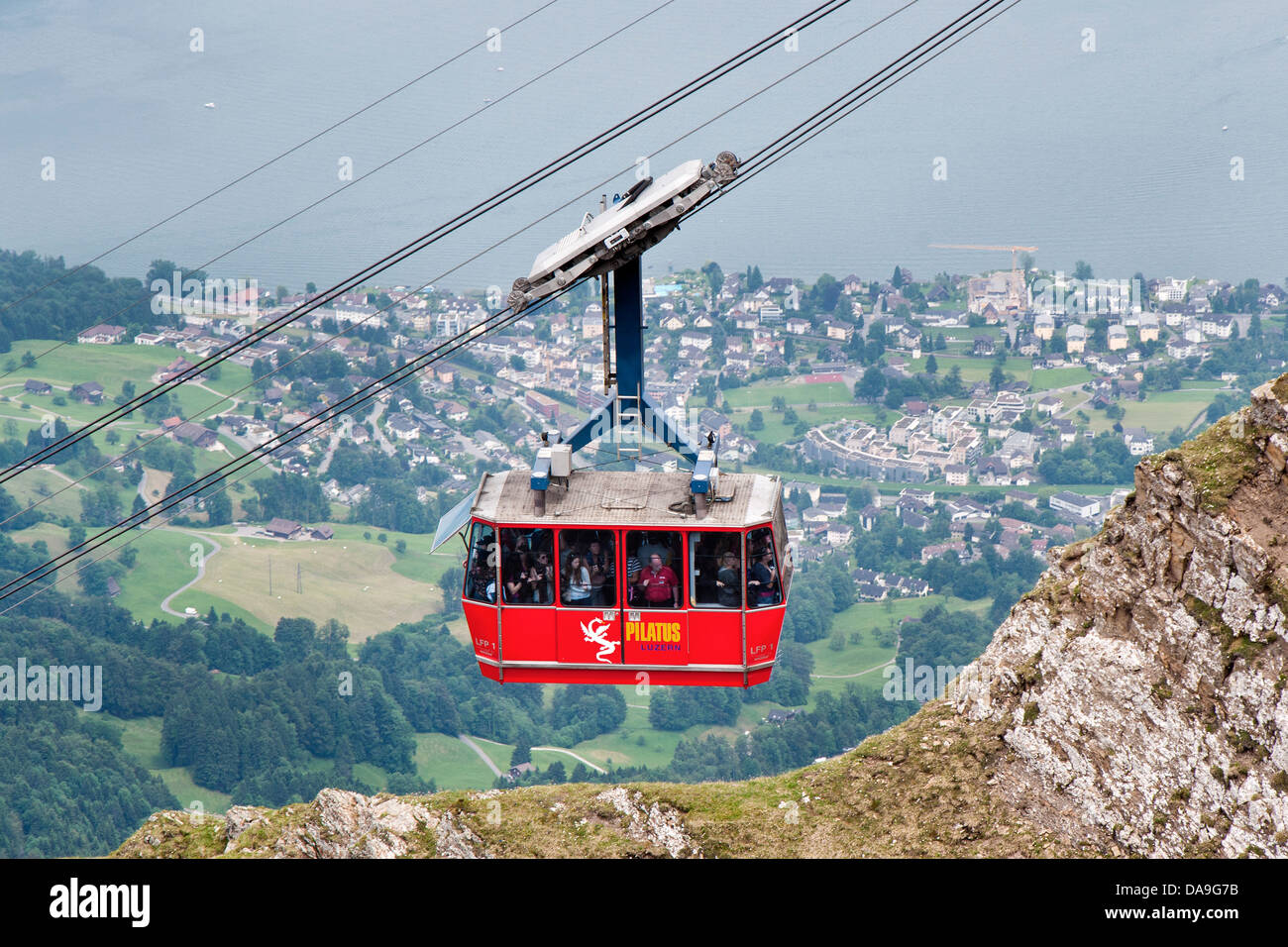 Switzerland, Lucerne canton, Pilatus cableway Stock Photo - Alamy