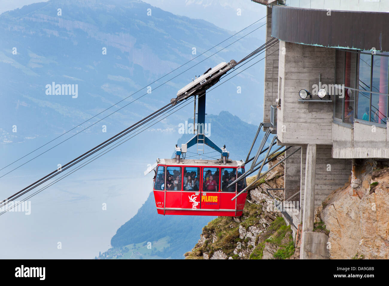 Switzerland, Lucerne canton, Pilatus cableway Stock Photo - Alamy