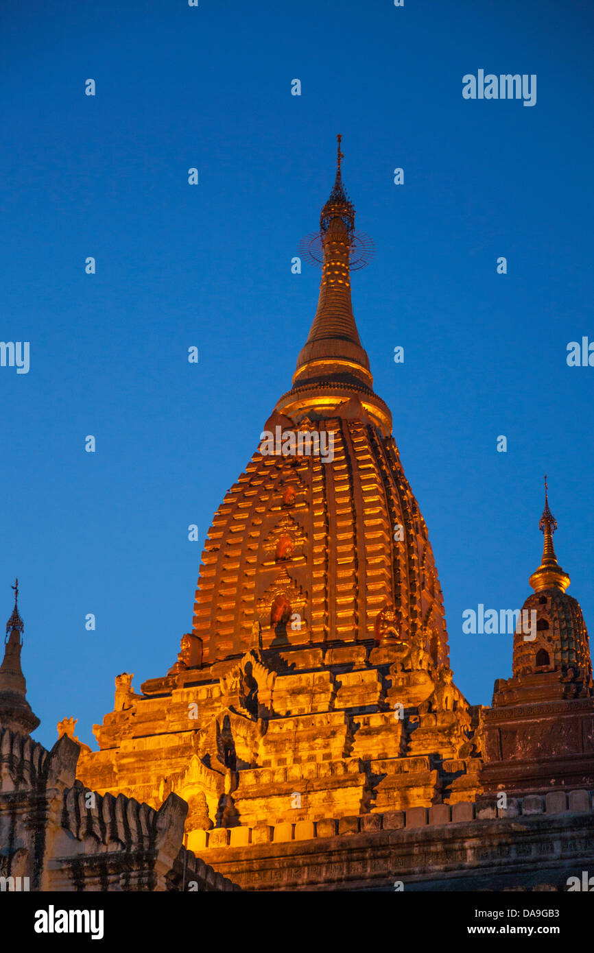 Asia, Myanmar, Burma, Bagan, Ananda Temple, Temple, Temples, Stupa ...