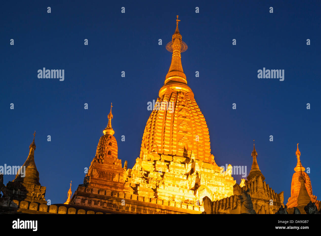 Asia, Myanmar, Burma, Bagan, Ananda Temple, Temple, Temples, Stupa ...