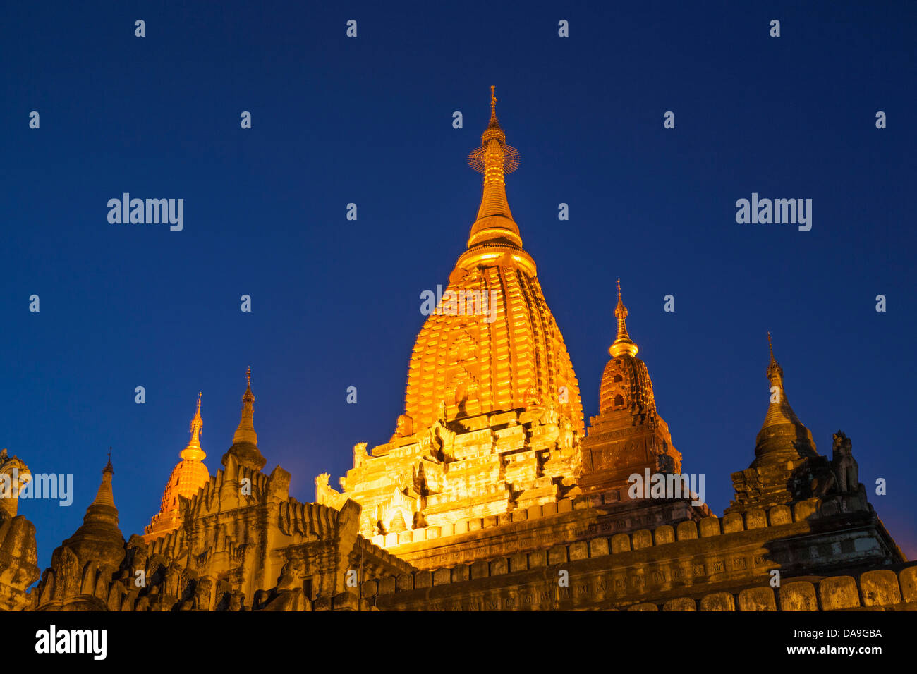 Asia, Myanmar, Burma, Bagan, Ananda Temple, Temple, Temples, Stupa ...