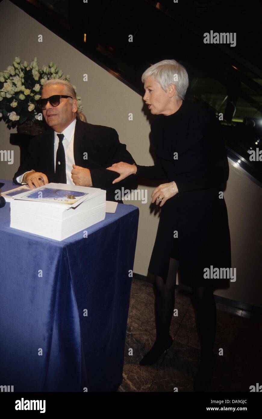 KARL LAGERFELD promotes new perfume Sun Moon Stars at Saks Fifth Avenue ...