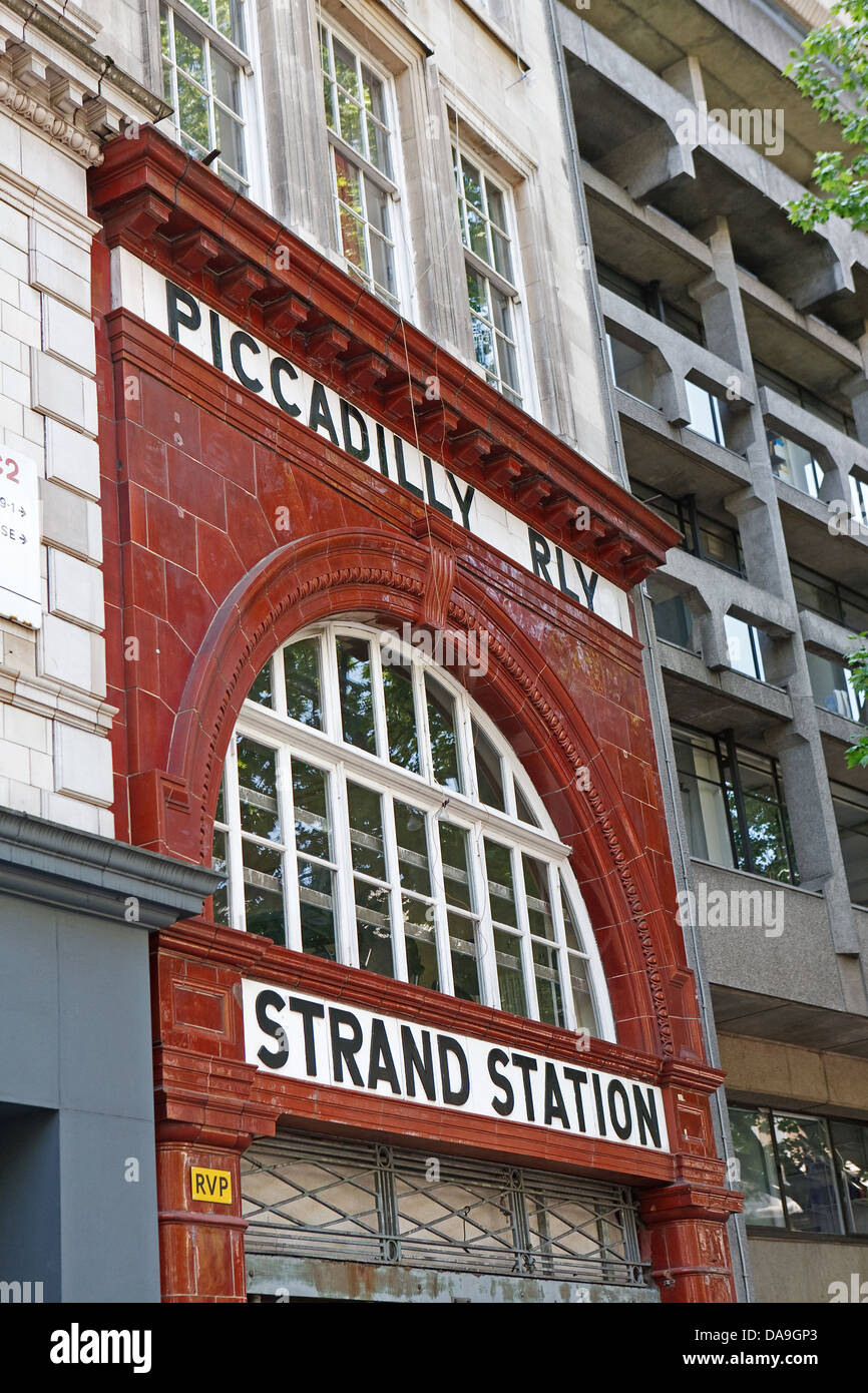 The strand station Piccadilly RLY Stock Photo - Alamy