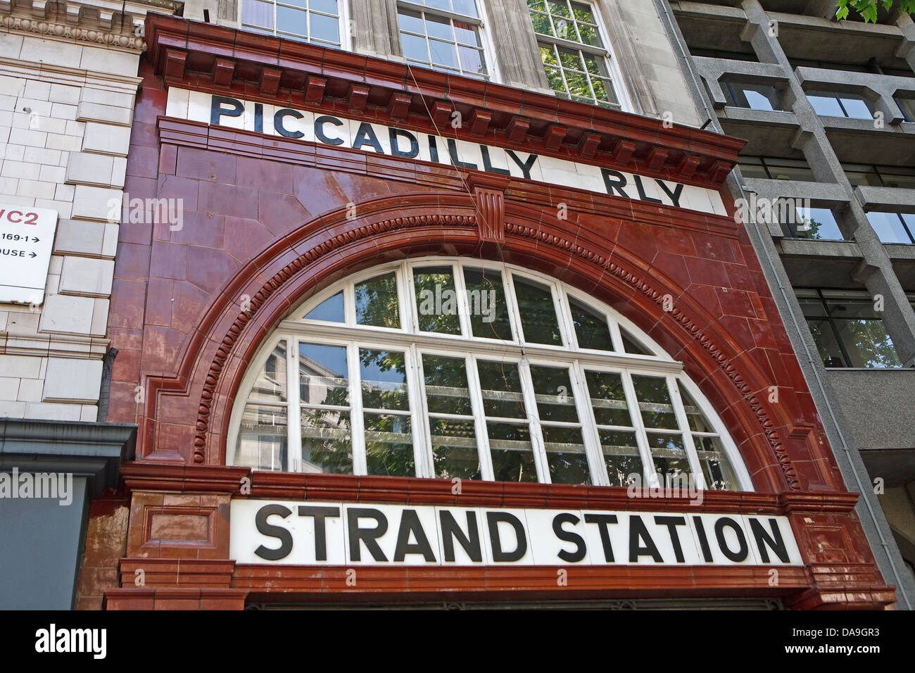 The strand station Piccadilly RLY Stock Photo - Alamy