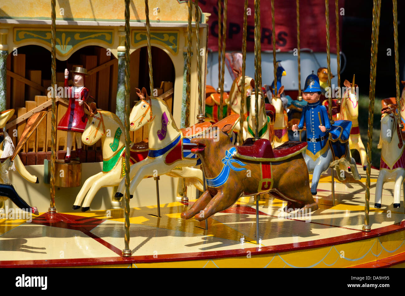 Large model fairground gallopers roundabout hi-res stock photography ...