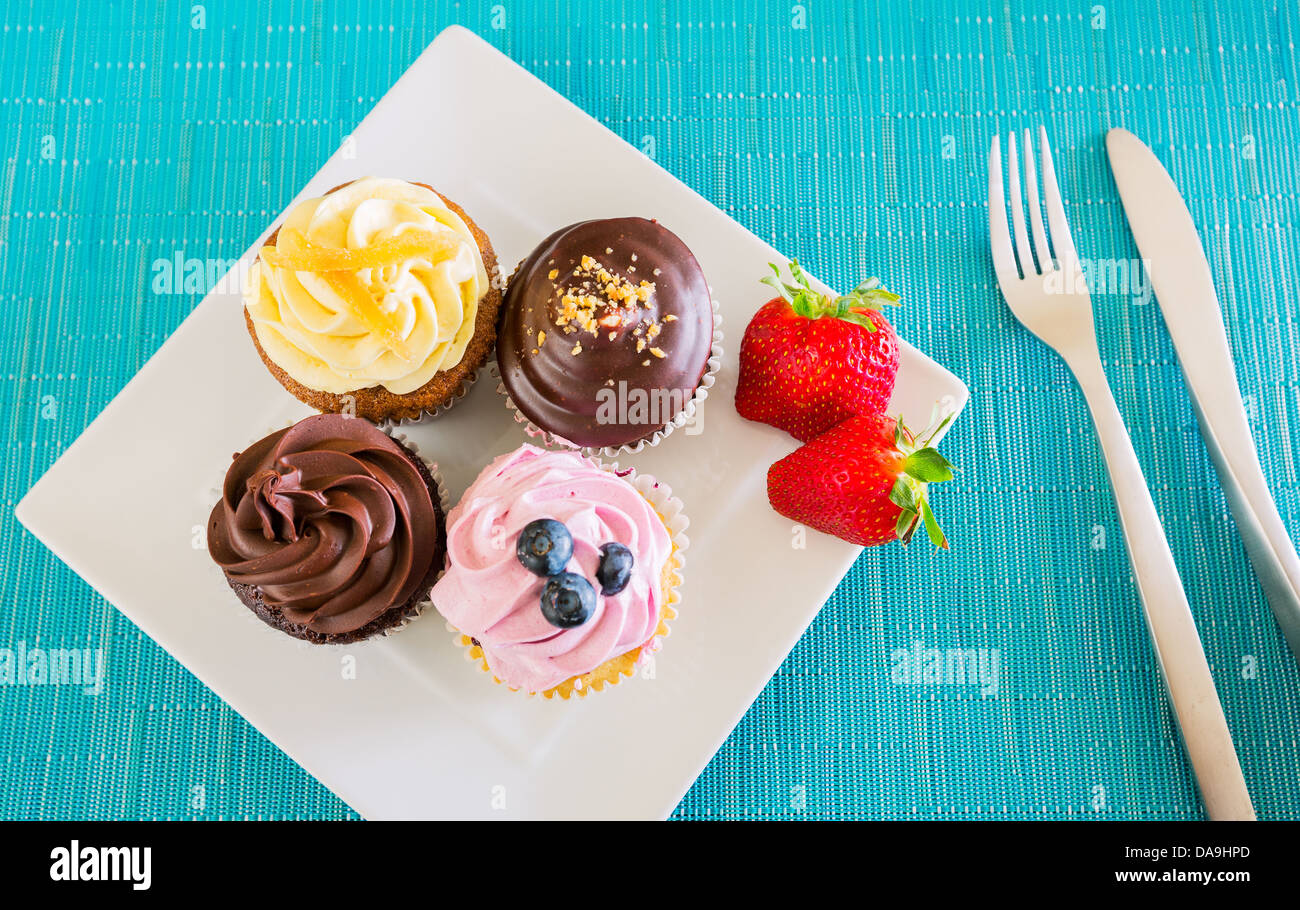 Delicious Assortment of Beautiful Cupcakes Stock Photo - Alamy