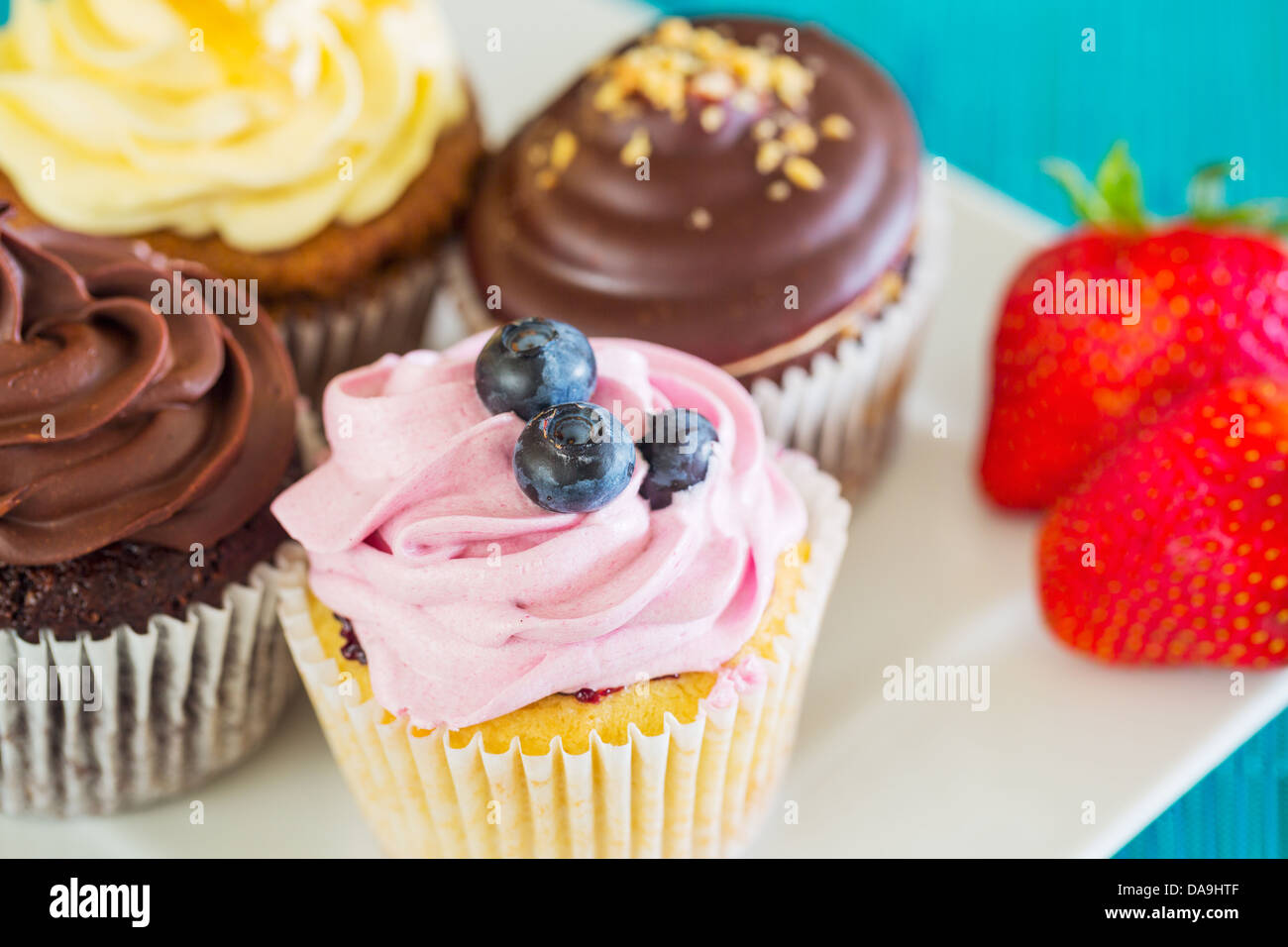 Delicious Assortment of Beautiful Cupcakes Stock Photo - Alamy