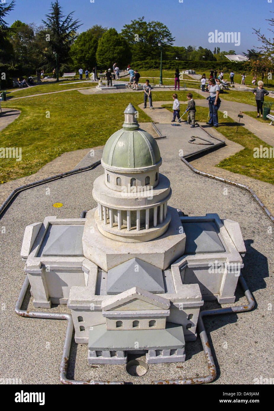 PARIS, France, Children Playing Miniature Golf Course in, "Bois de ...