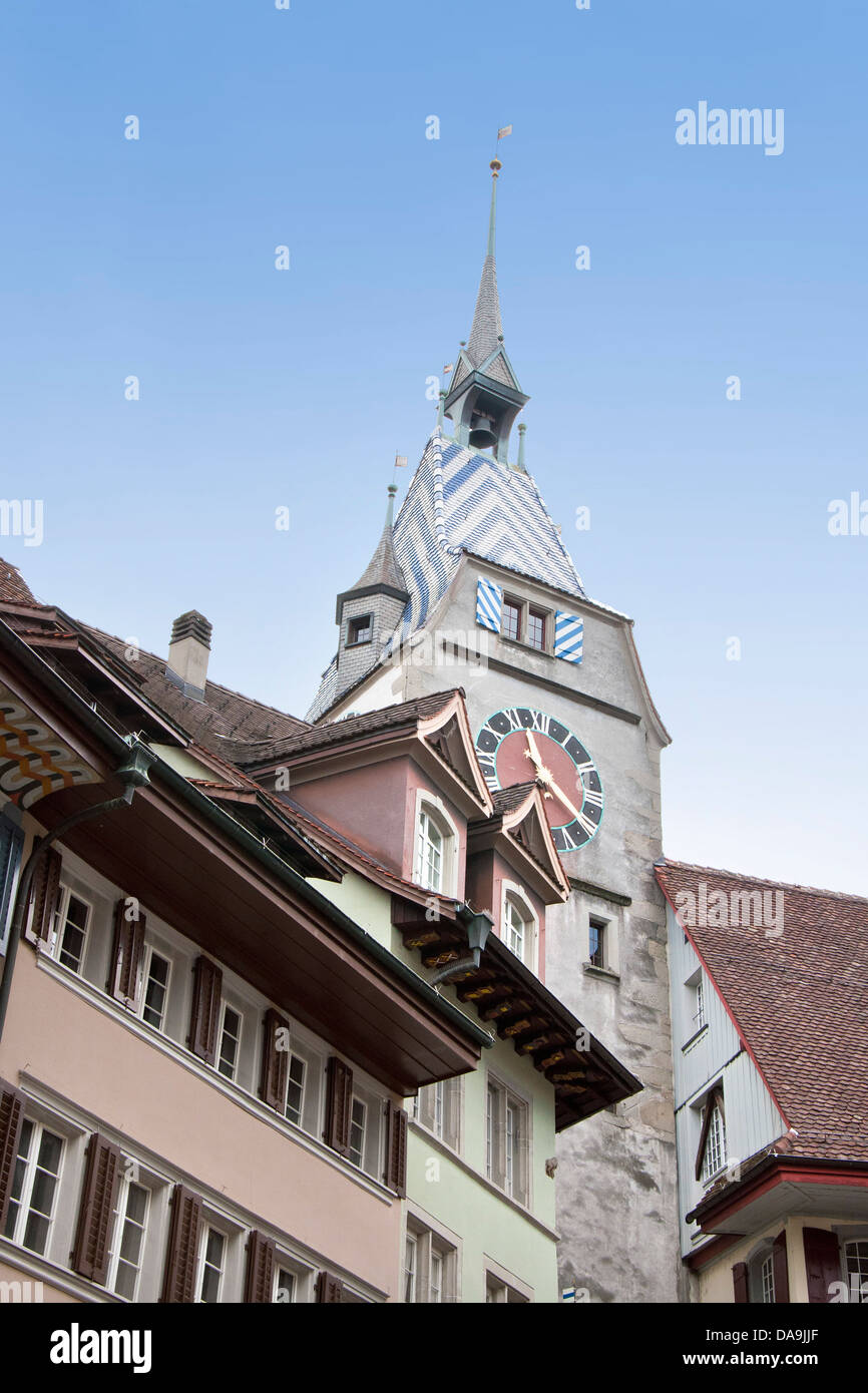 Switzerland, Canton Zug, Zug, Zyt tower Stock Photo - Alamy