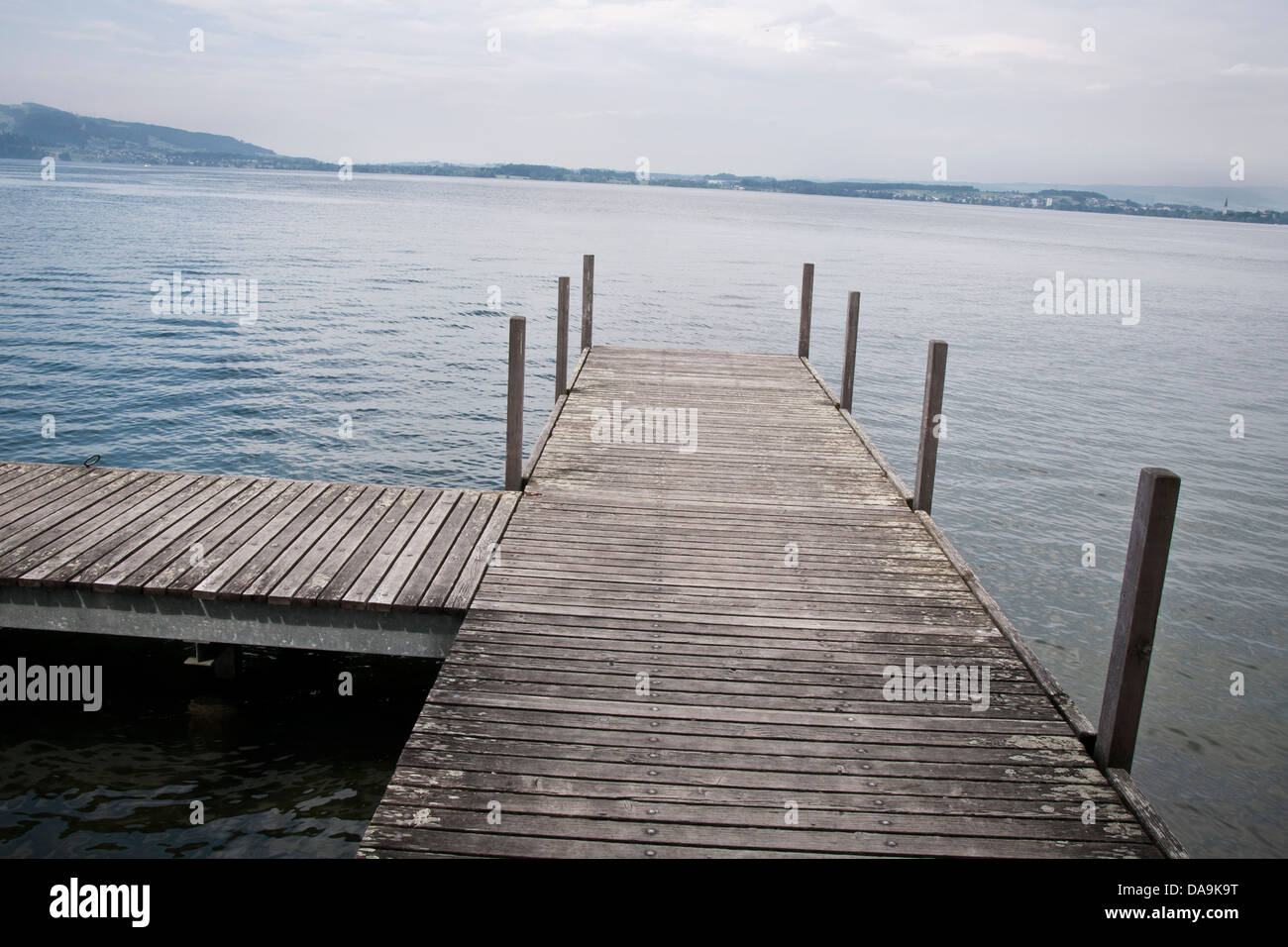 Switzerland, Canton Zug, Zug, Zug lake, pier Stock Photo - Alamy