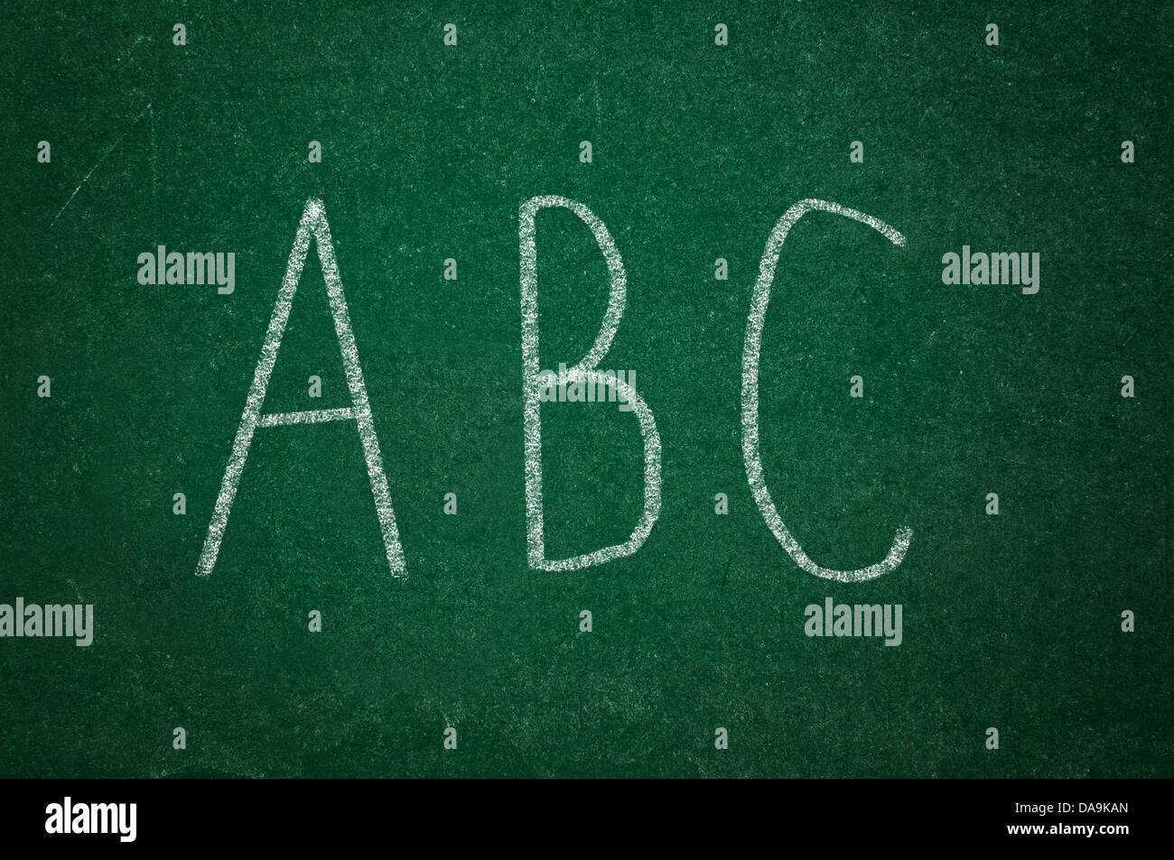 ABC on green chalkboard, literacy concept Stock Photo - Alamy