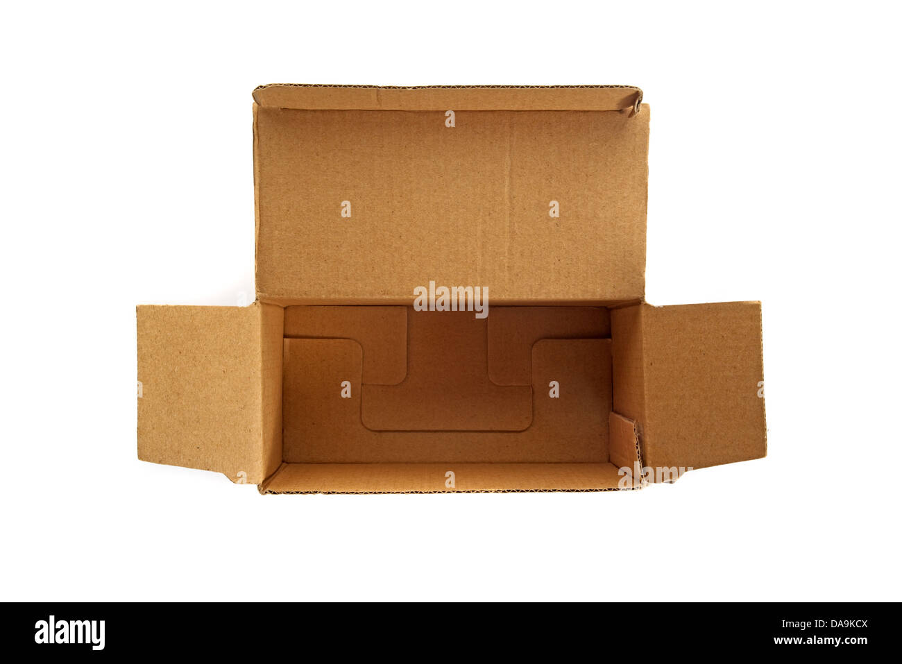 Empty cardboard box for packaging on a white background Stock Photo - Alamy