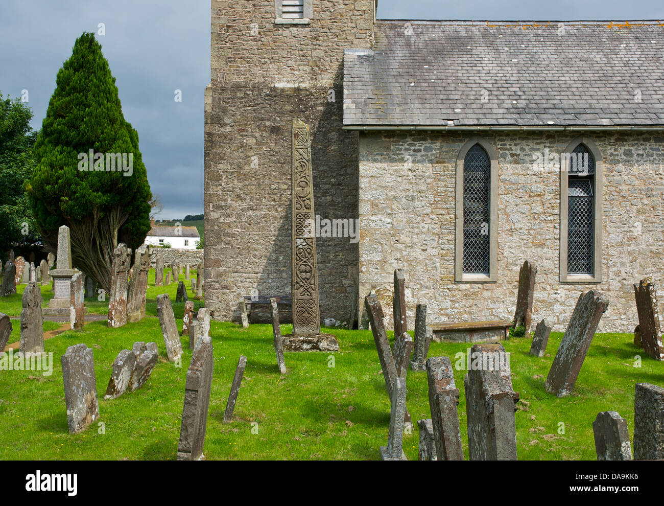 The Anglo-Saxon Bewcastle Cross, next to St Cuthbert's Church ...