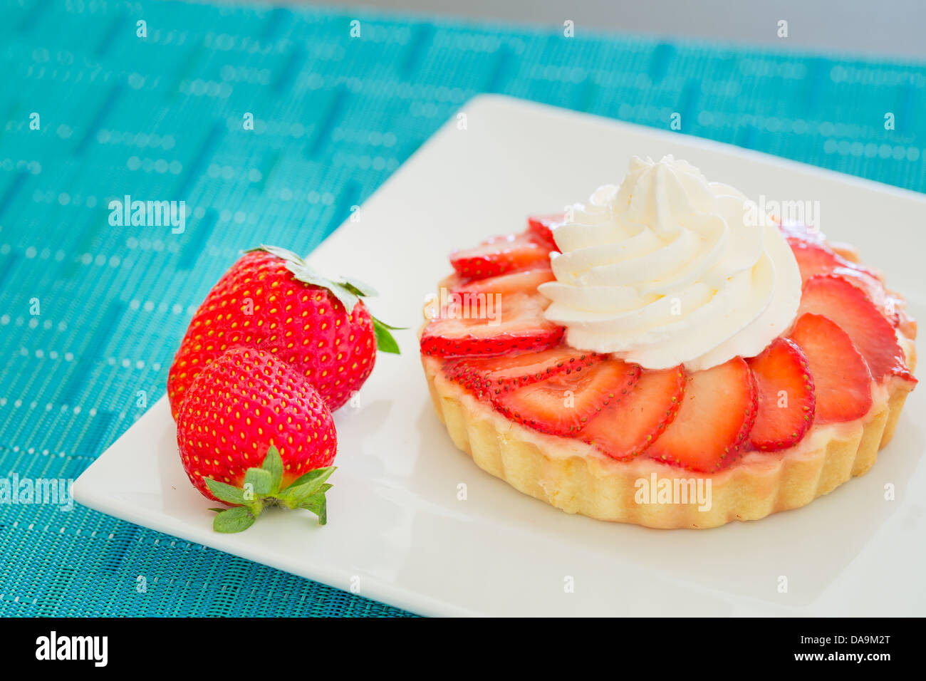 Gourmet Strawberry Cream Tart Pastry Stock Photo - Alamy