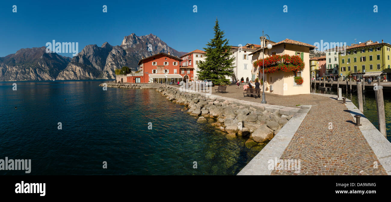 Italy, Europe, Lago di Garda, Trentino, Nago-Torbole, Little, port ...