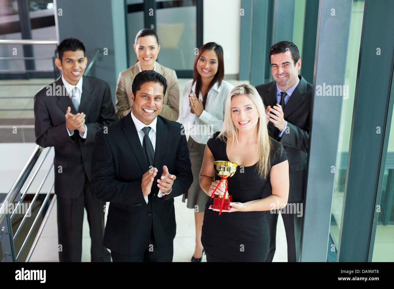 successful business team winning an award Stock Photo - Alamy