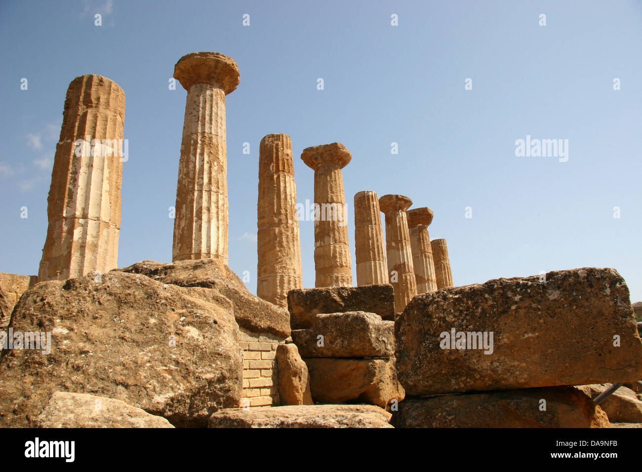 Italy, Europe, Sicily, Agrigento, Heracles, temple, antiquity ...