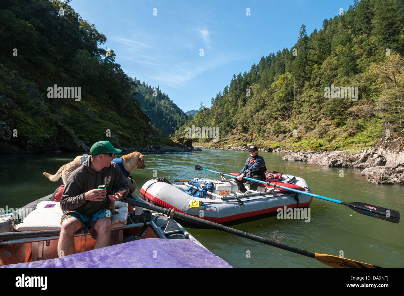 Tom and Alek rafting on the Wild and Scenic Rogue River in southern ...