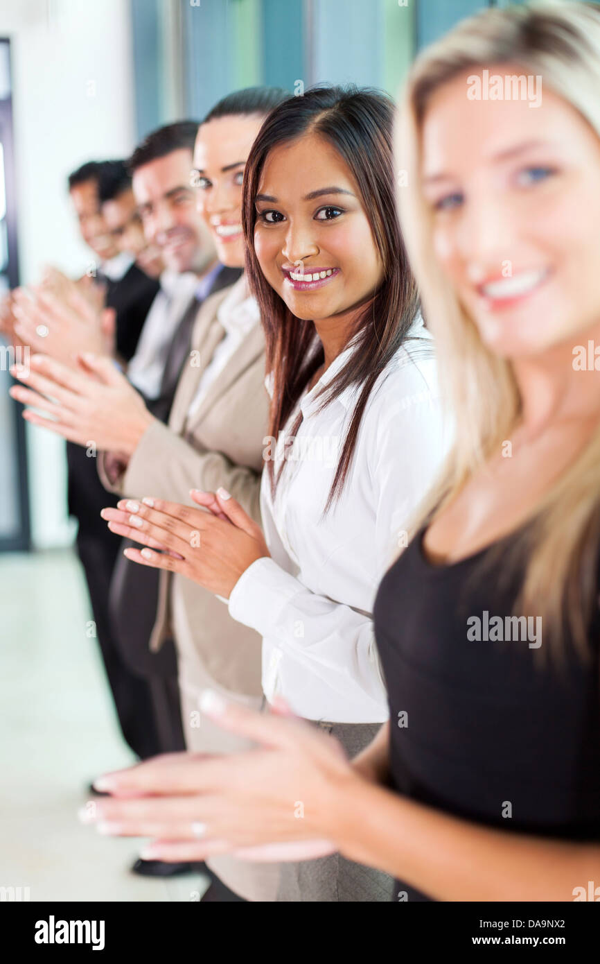 Applauding woman hi-res stock photography and images - Alamy