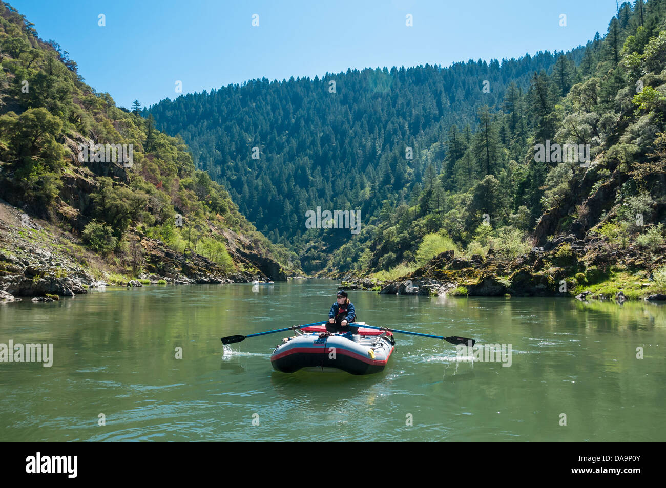 Alek Louke rafting the Wild and Scenic Rogue River in southern Oregon ...