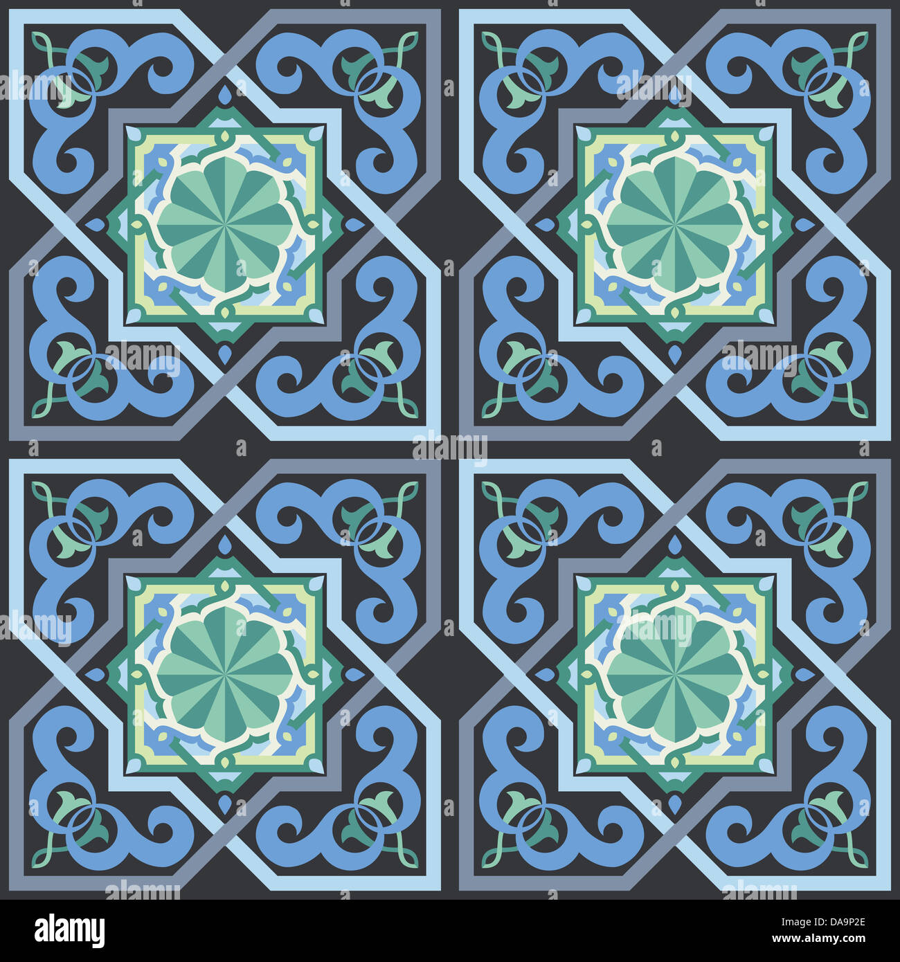 Seamless Moorish Style Pattern Stock Photo - Alamy