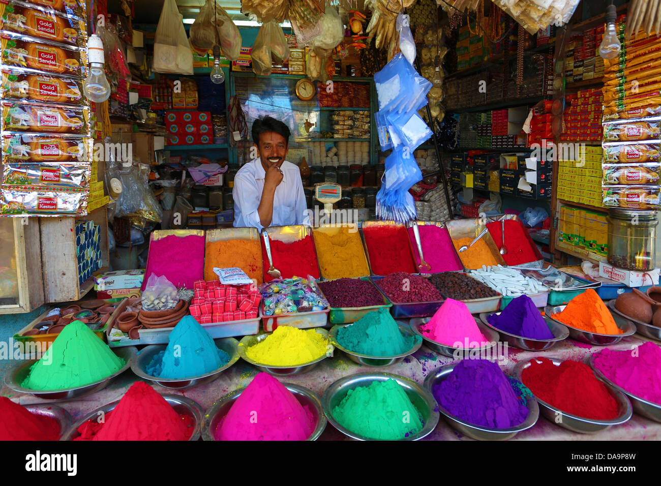 India, South India, Asia, Karnataka, Mysore, Devarala, Market, spices ...