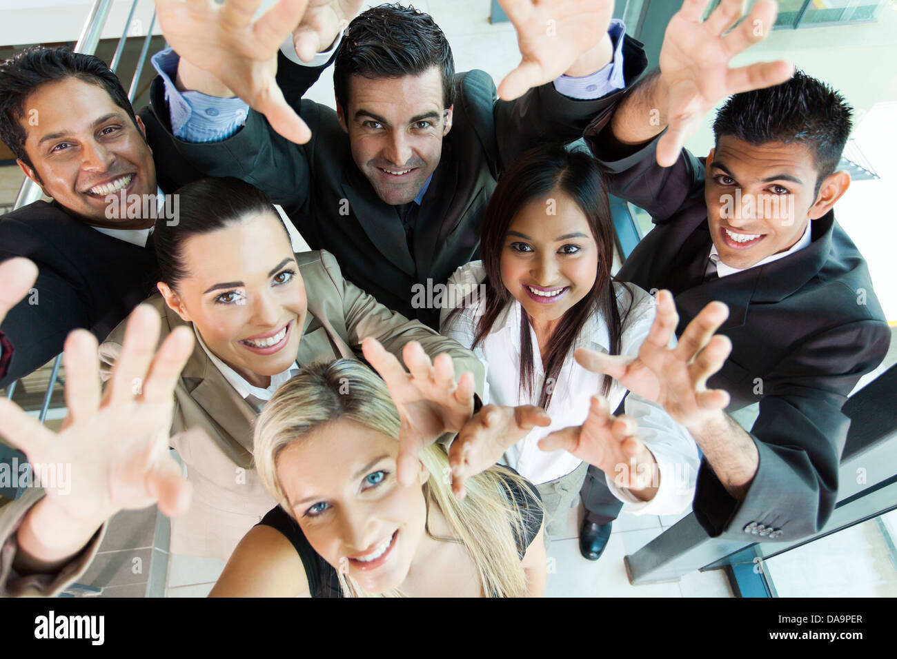Group of business people above view hi-res stock photography and images ...