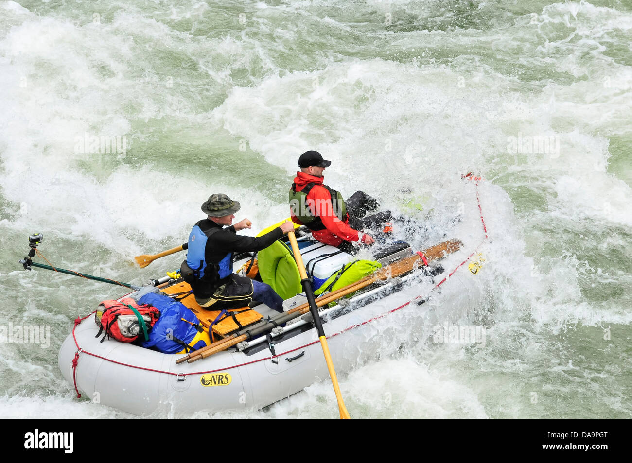 Robb and Ken rafting through the rapids at C Rock on the Wild and ...