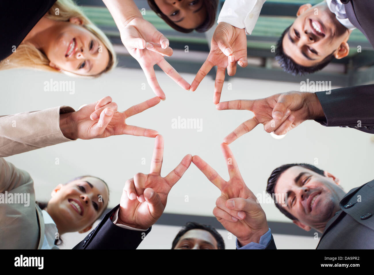 group business people hands forming a star shape Stock Photo - Alamy