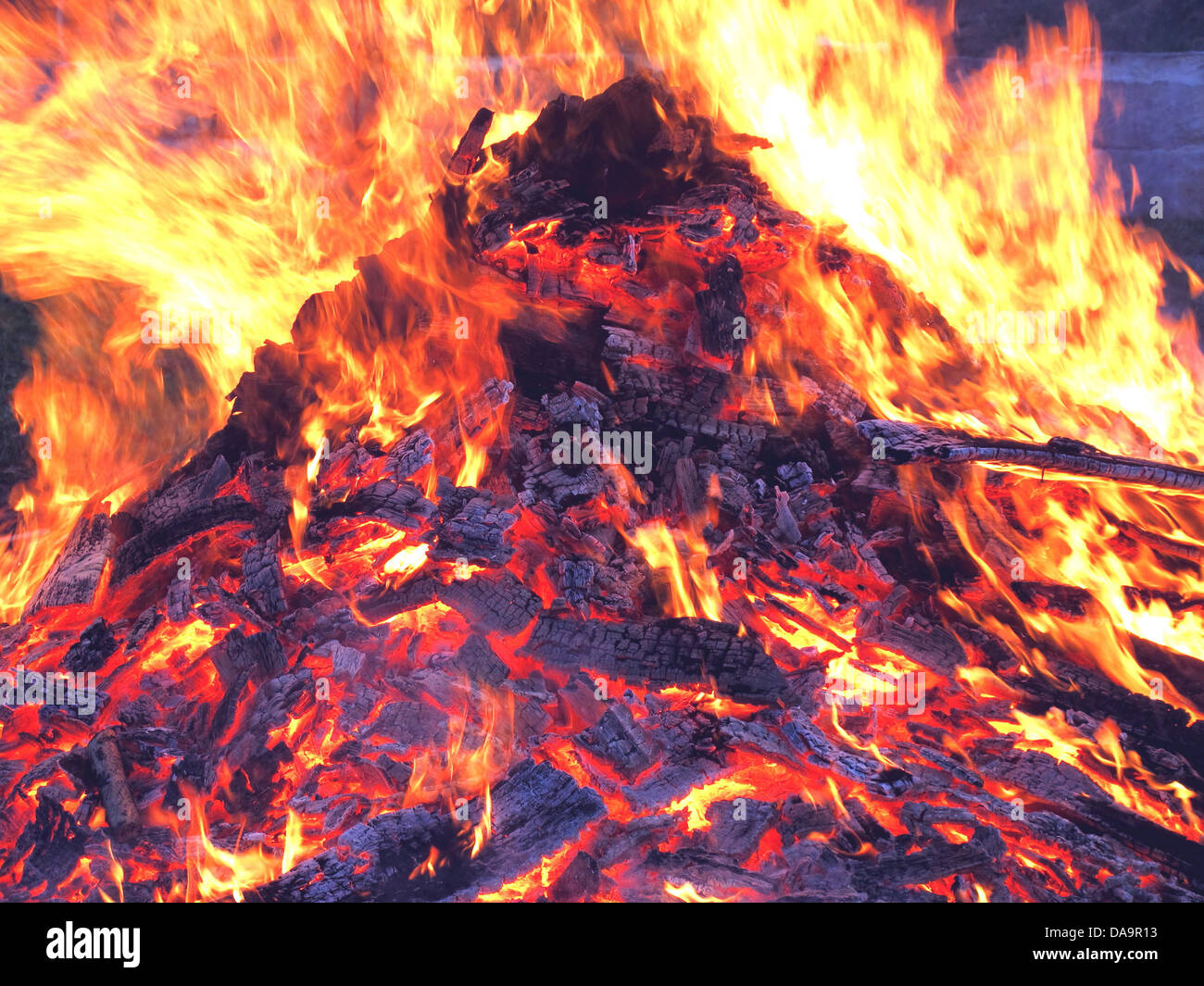 Germany, Frankish, Franconian, Switzerland, fire, Easter fire, light ...