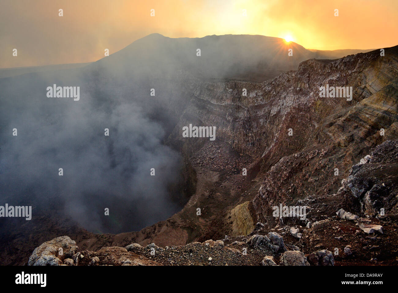 Central America, Nicaragua, Granada, volcano, Masaya, crater, volcanic ...