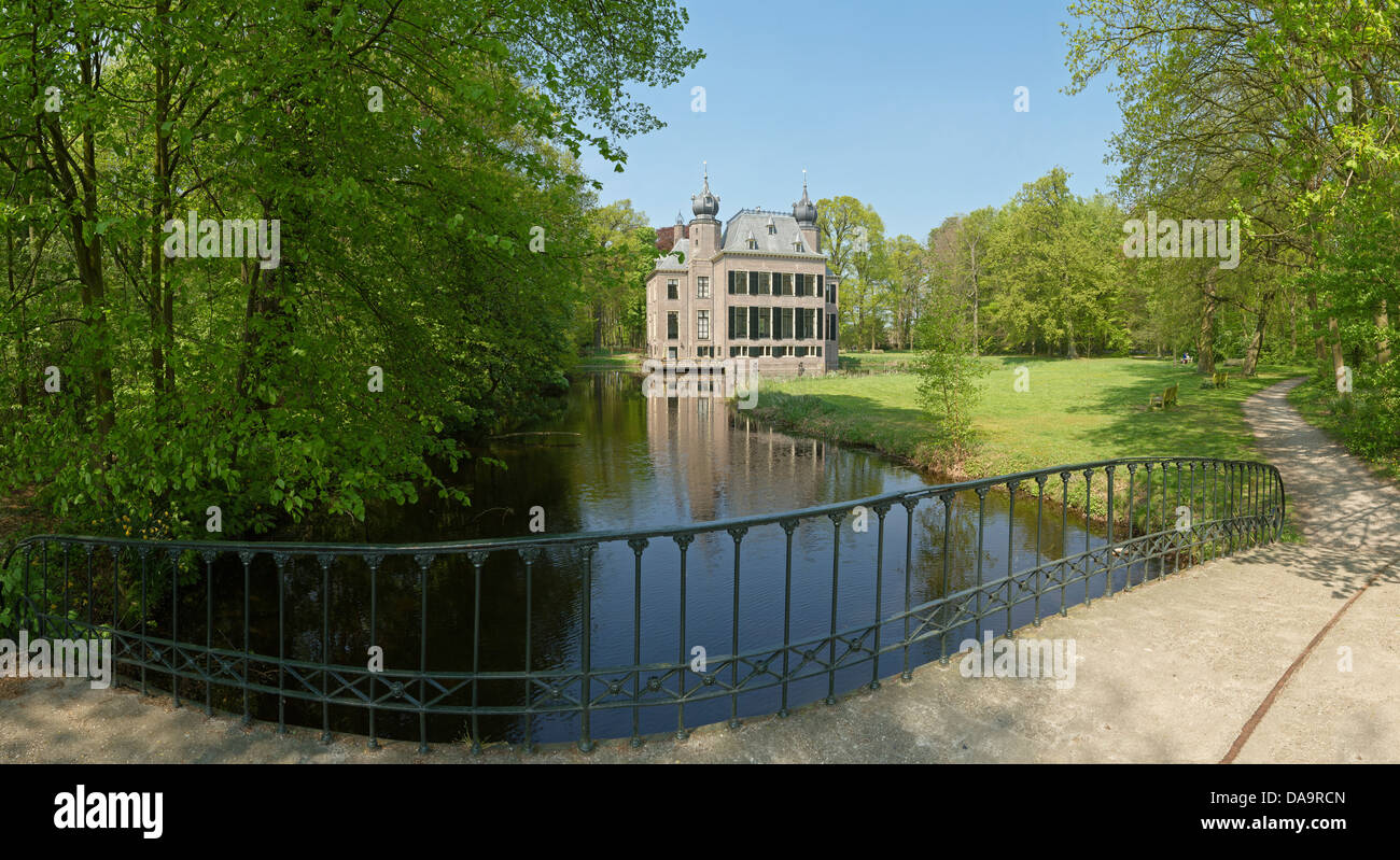Netherlands, Holland, Europe, Oegstgeest, Oud Poelgeest, castle, water ...