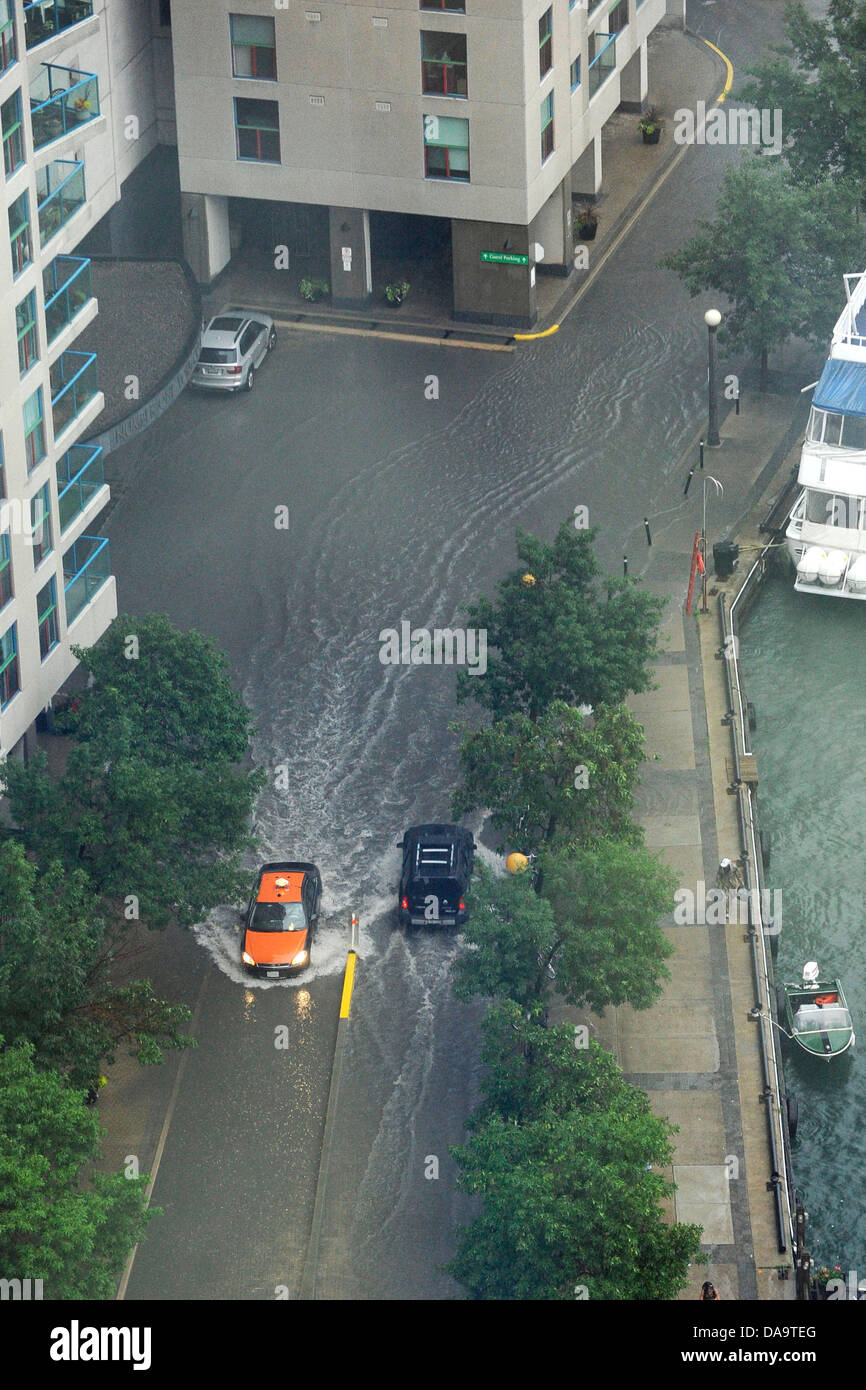 Toronto Canada July 8 2013 Severe Thunderstorms Caused Flooding And