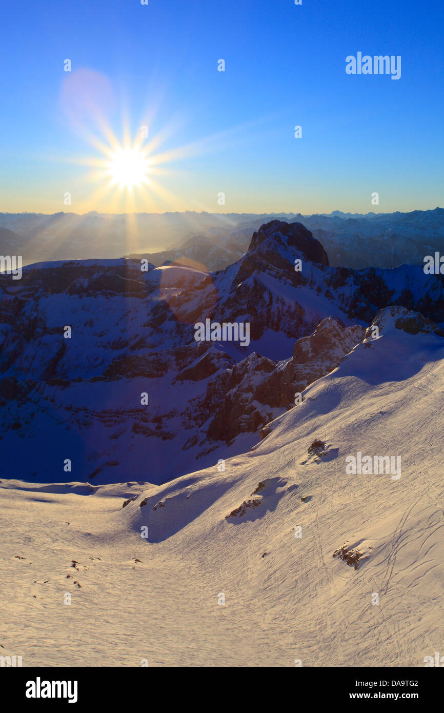 Alps, Alpstein, range, Altmann, Appenzell, view, mountain, mountains ...