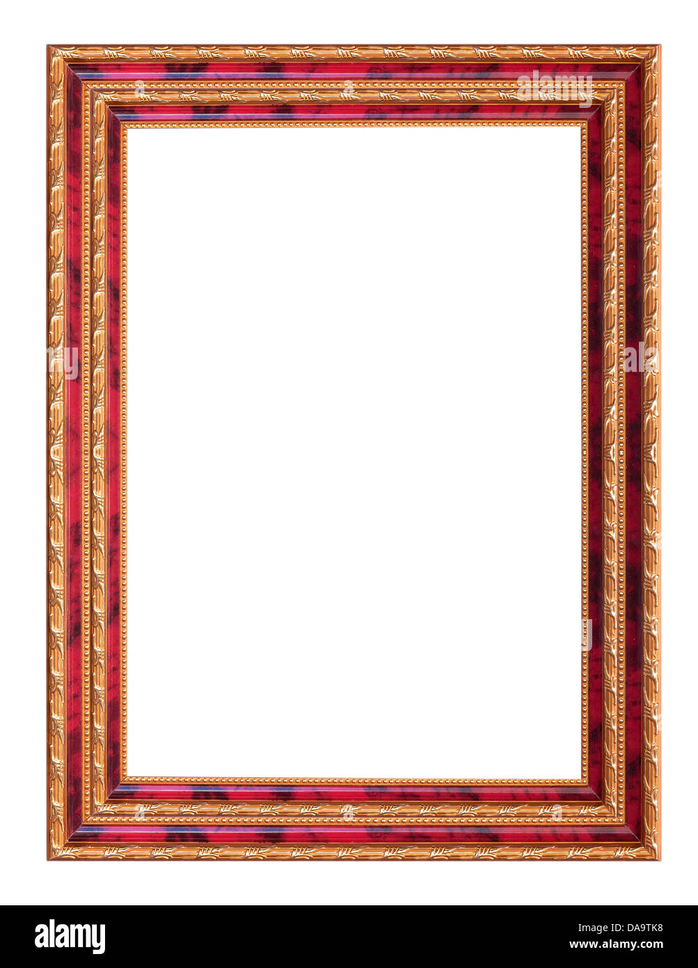 Ancient wooden frame isolated on white background Stock Photo - Alamy